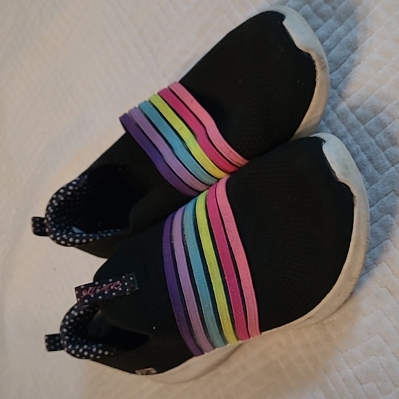 Skechers | Shoes | Skechers Girls Size 2 Comfy Flex 2 Rainbow ...